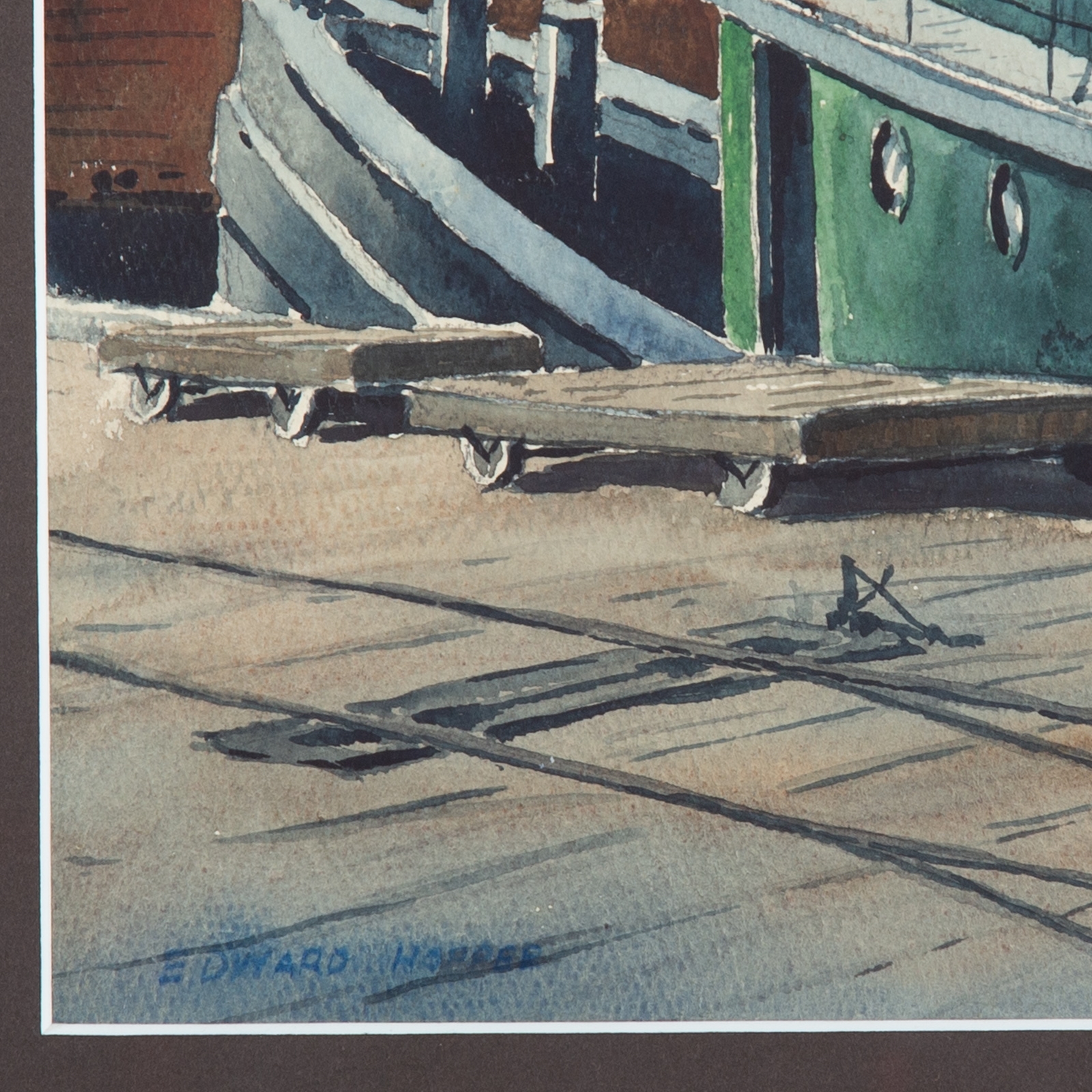 Edward Hopper | Tugboat at Dock (1882) | MutualArt