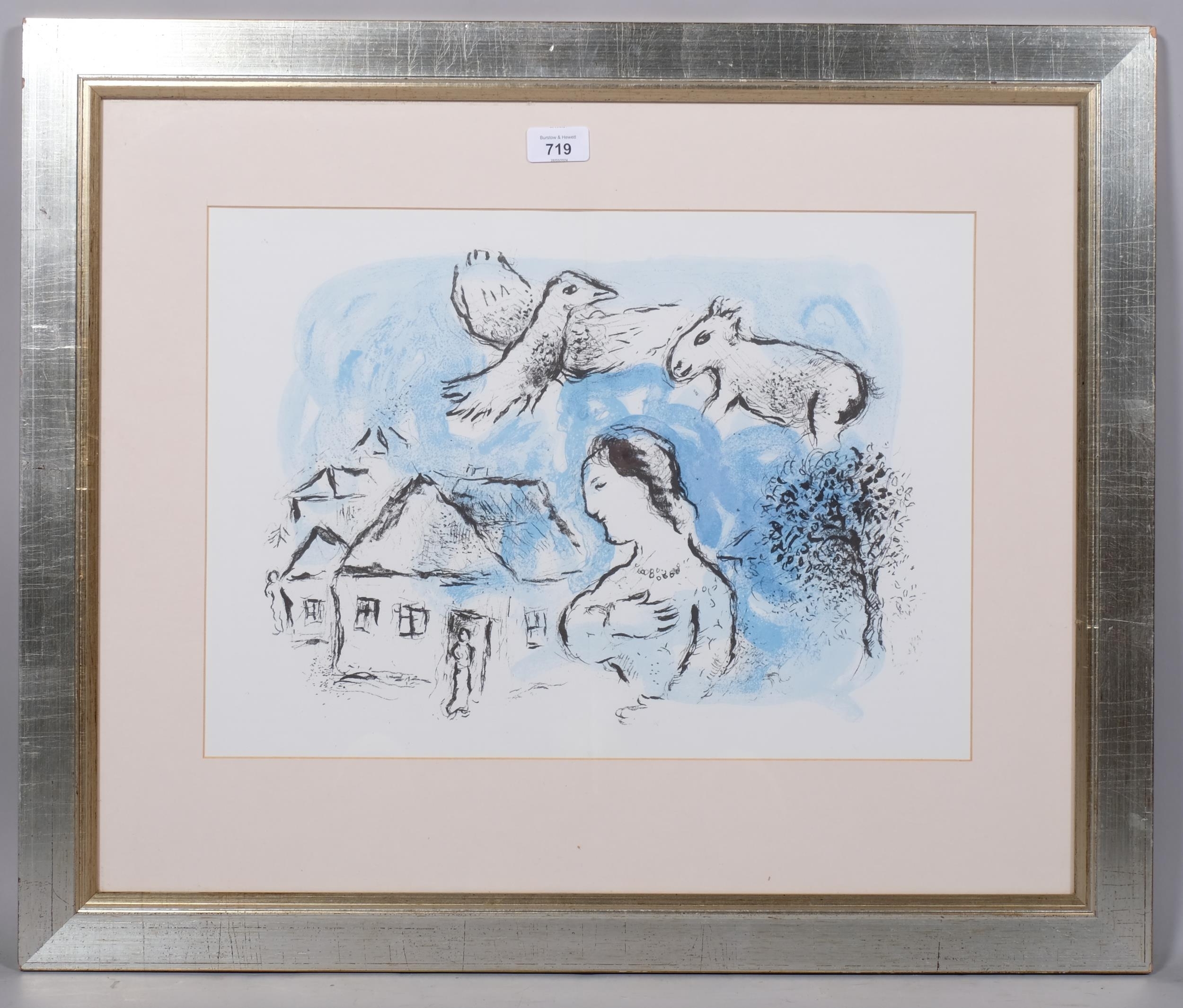 Marc Chagall | The Blue Village (1977) | MutualArt