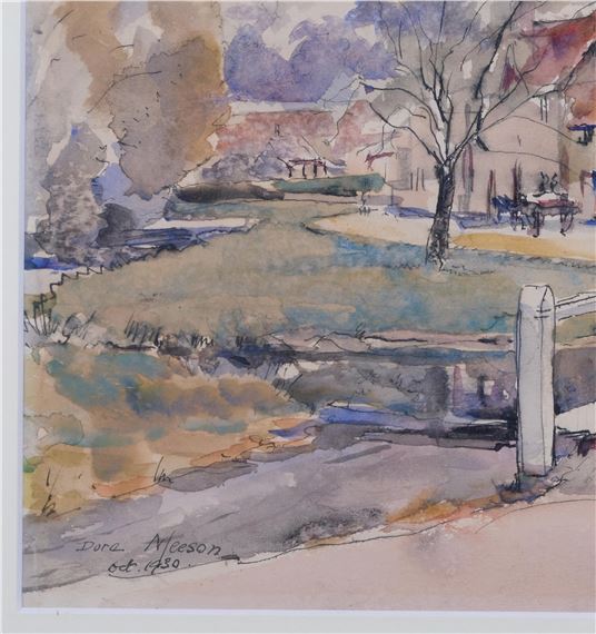 Dora Meeson | village scene (1930) | MutualArt