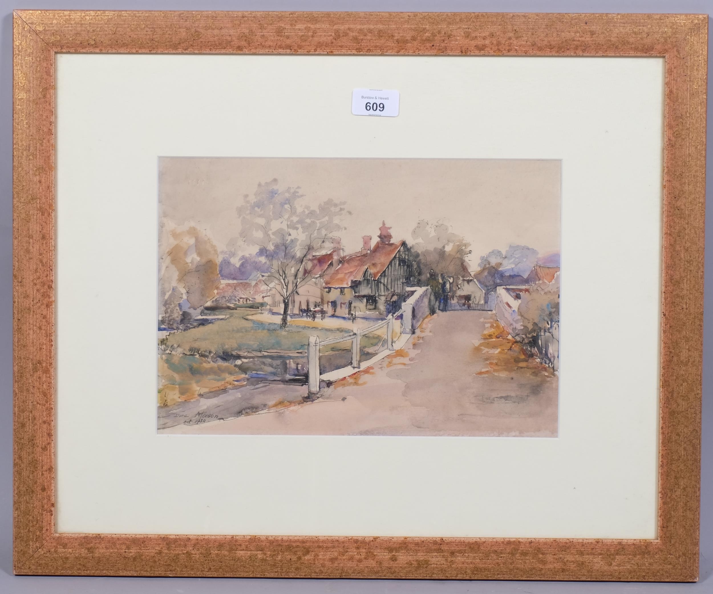 Dora Meeson | village scene (1930) | MutualArt