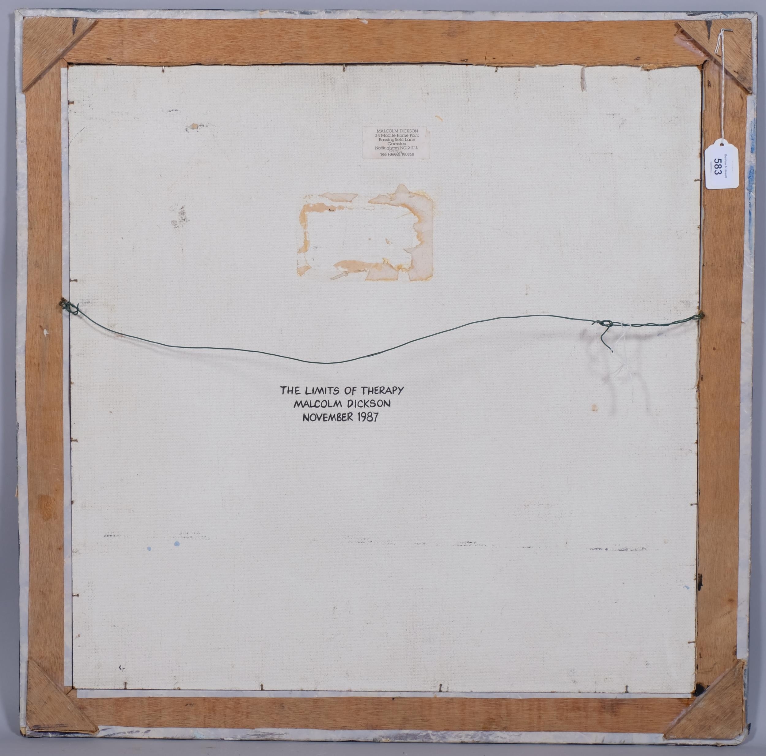 Malcolm Dickson | the limits of therapy (1987) | MutualArt
