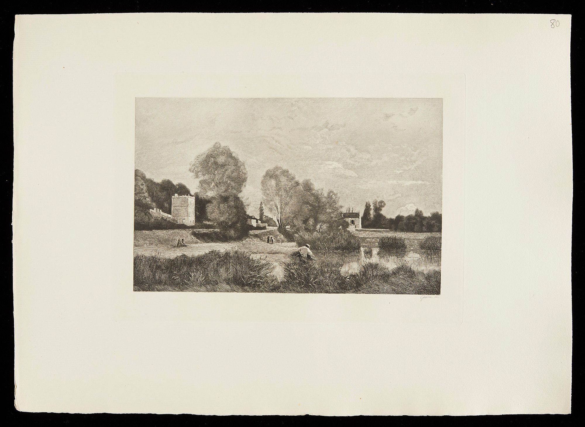 Jean Baptiste Camille Corot | Pond at Ville-d'Avray (1828) | MutualArt