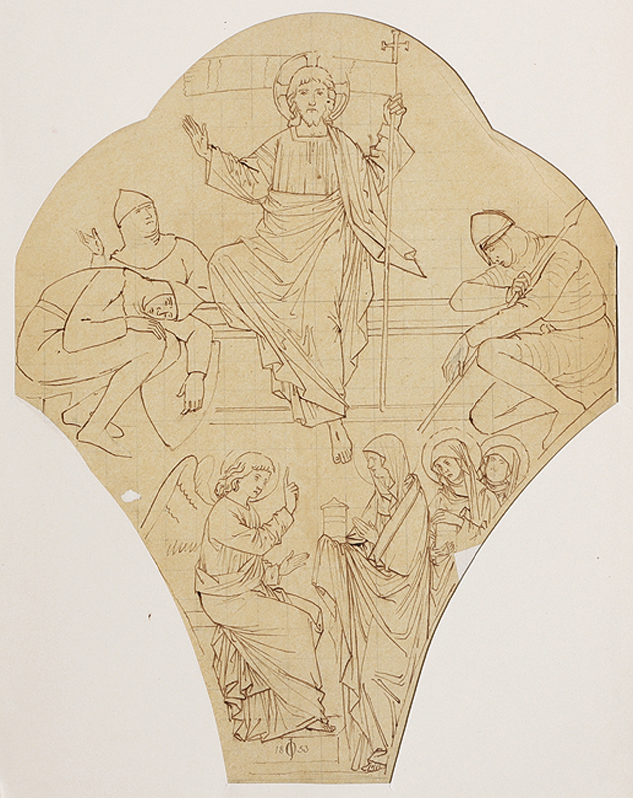 German School, 19th Century | Die Auferstehung Christi (oben) und Die ...