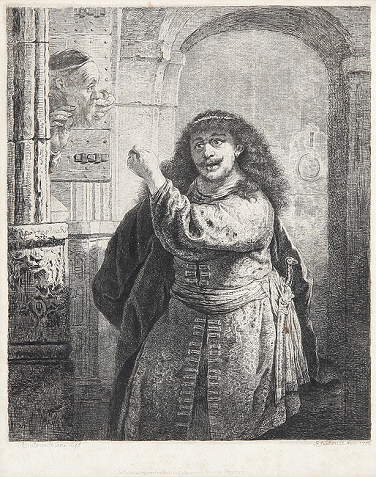 Georg Friedrich Schmidt | Lot mit seinen Töchtern - Simson bedroht seinen Schwiegervater (1775 ...