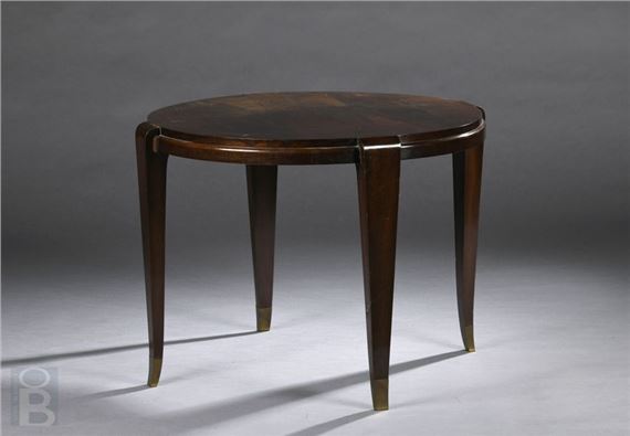 Eric Bagge | Mahogany veneered middle table with circular top in ...