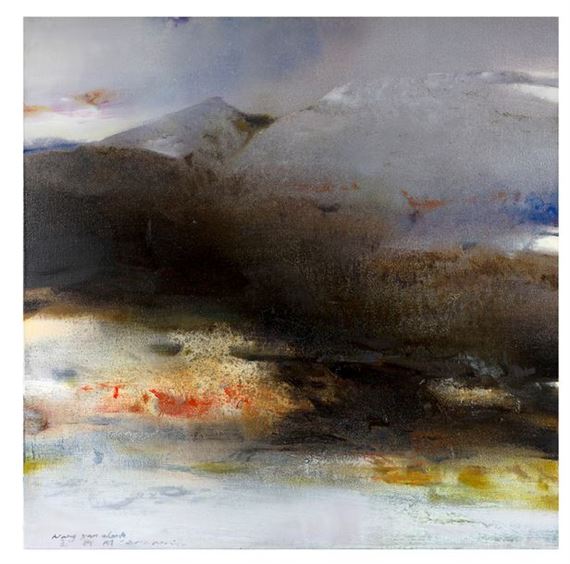 Wang Yan Cheng | Composition fond jaune (2001) | MutualArt