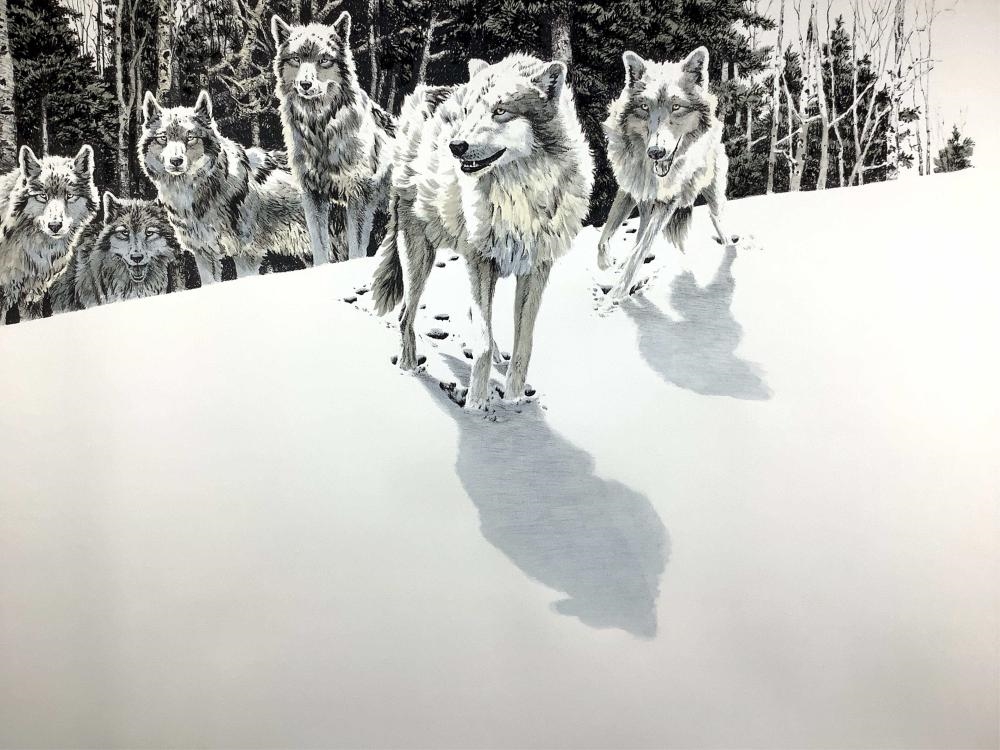 John Seerey-Lester | Edge of The Forest - Timber Wolves | MutualArt