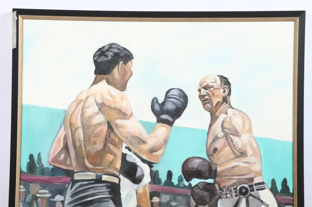 William Weldon | Ingemar Johansson vs Dick Richardson Oil on Canvas ...