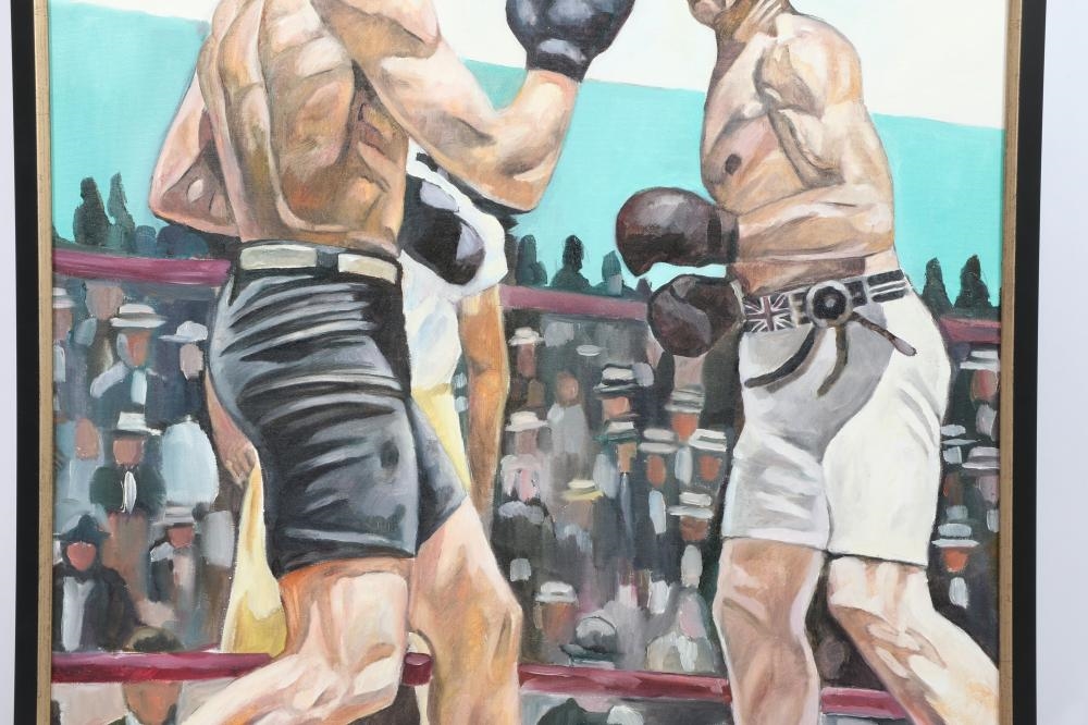 William Weldon | Ingemar Johansson vs Dick Richardson Oil on Canvas ...