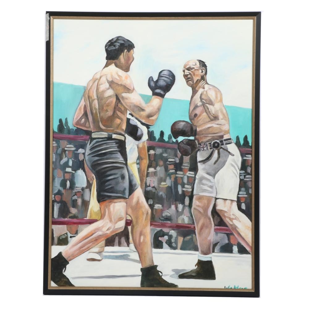 William Weldon | Ingemar Johansson vs Dick Richardson Oil on Canvas ...