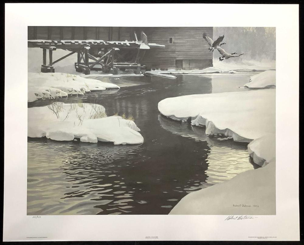 Robert Bateman | Mill Pond-Canada Geese | MutualArt