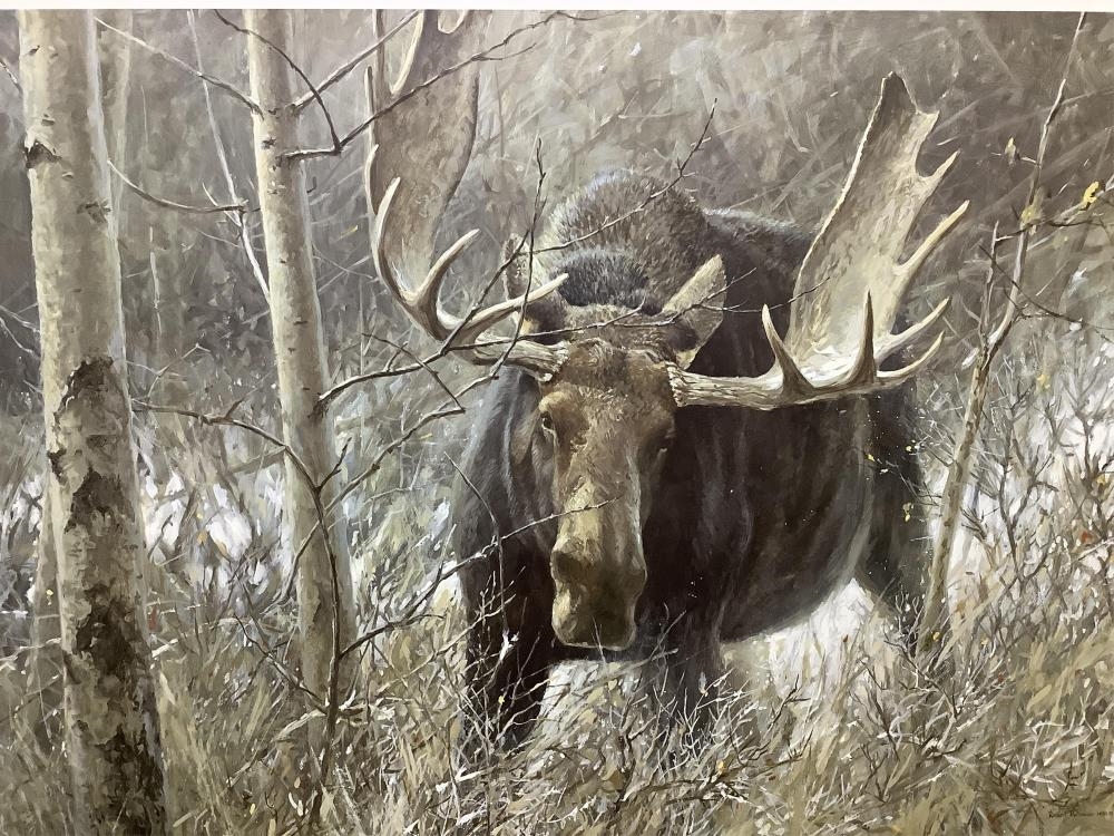 Robert McLellan Bateman | The Challenge-Bull Moose | MutualArt
