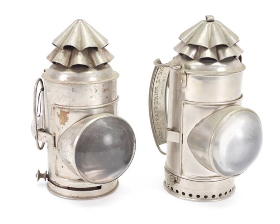 Flash Light | 2PC Dietz & Other Steel Police Lanterns | MutualArt