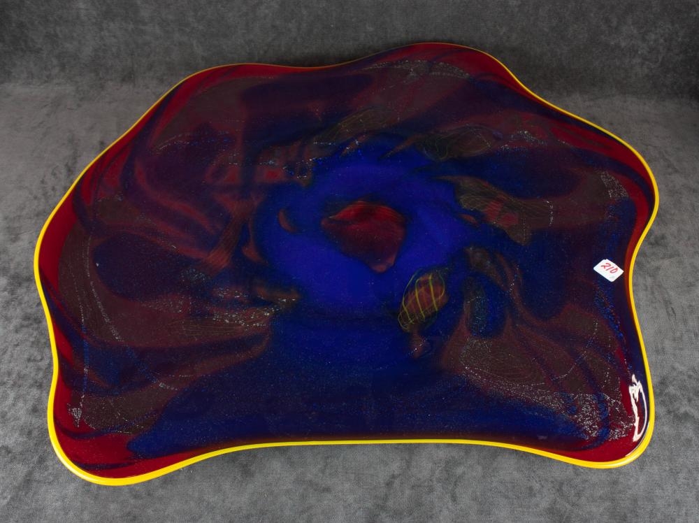 John Cook | TWO JOHN COOK ART GLASS WALL SCULPTURES (2001) | MutualArt