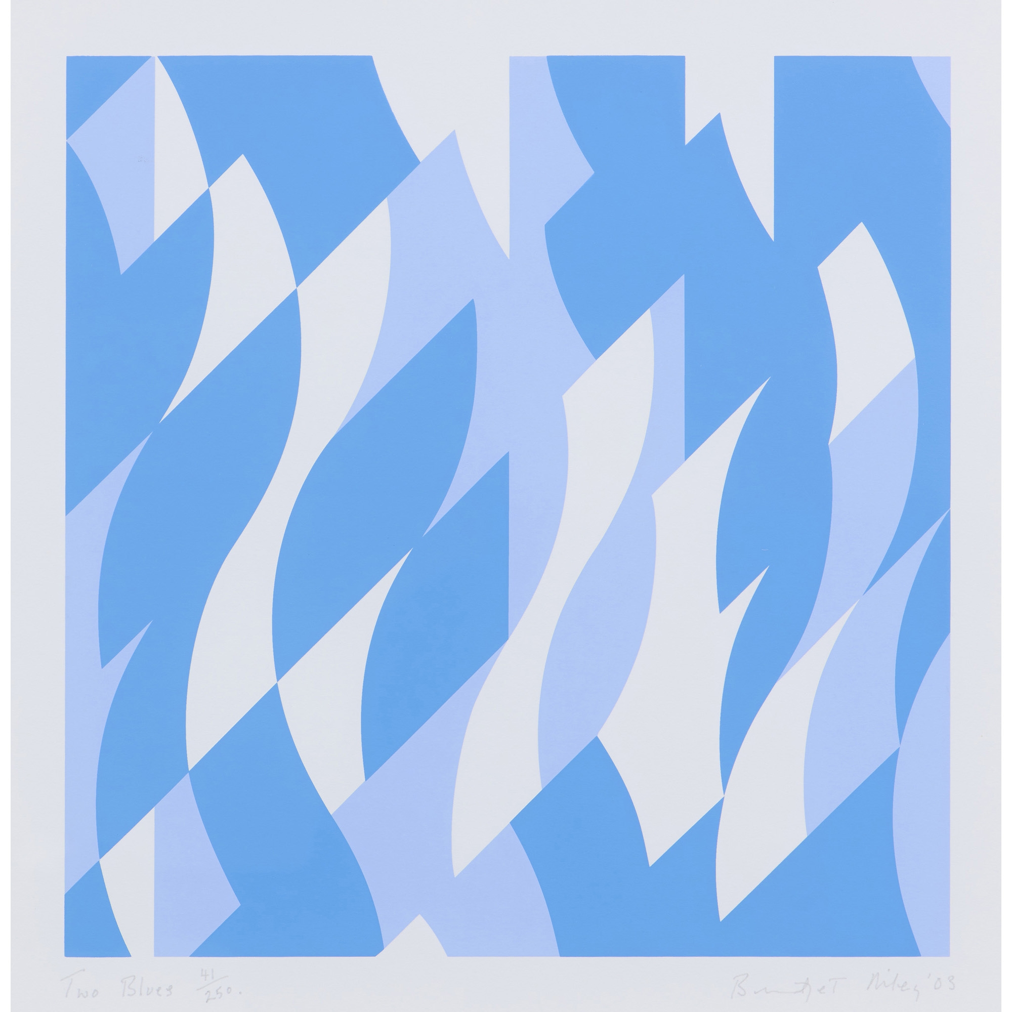 Bridget Riley | Two Blues 2003 (2003) | MutualArt