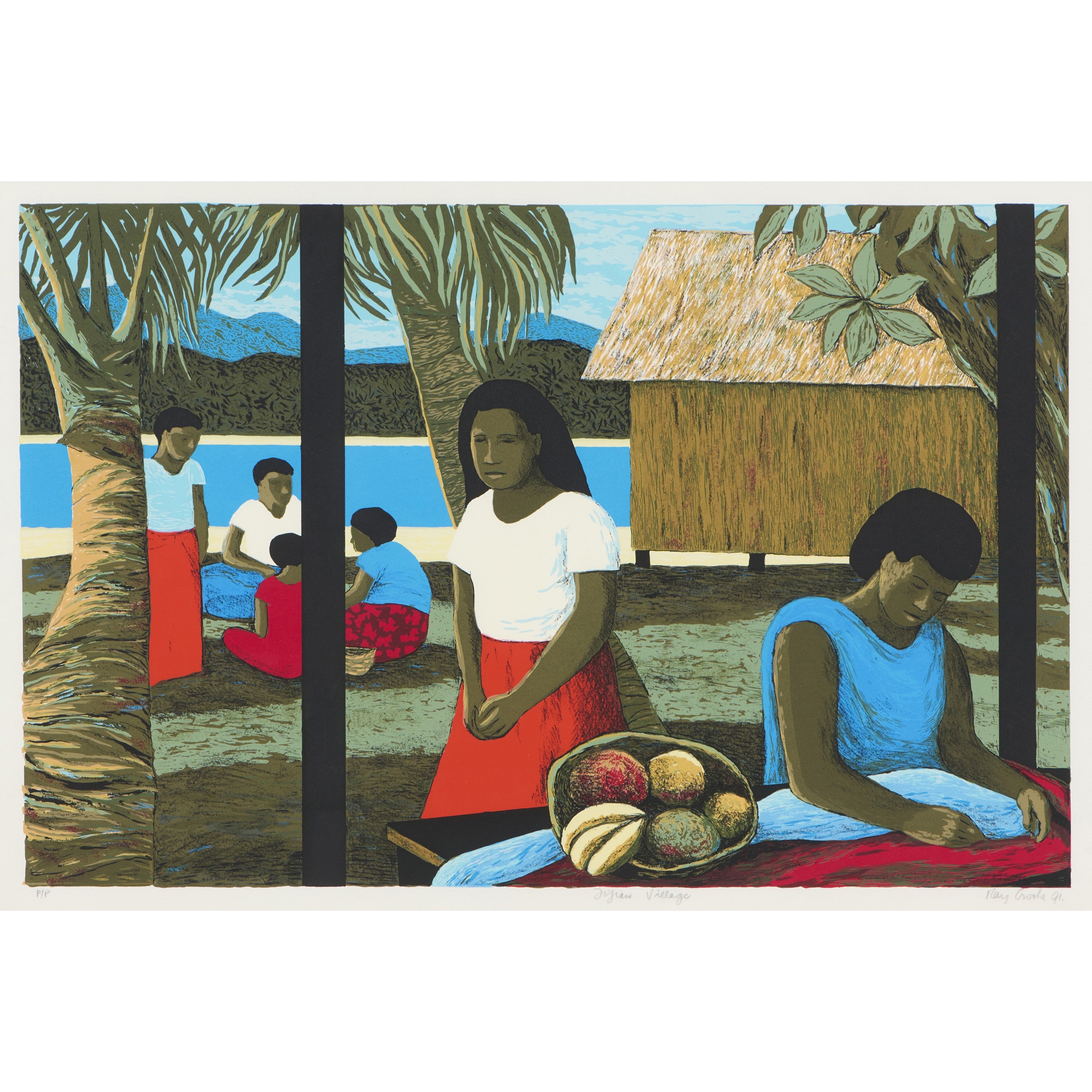Ray Crooke | Fijian Village 1991 (1991) | MutualArt