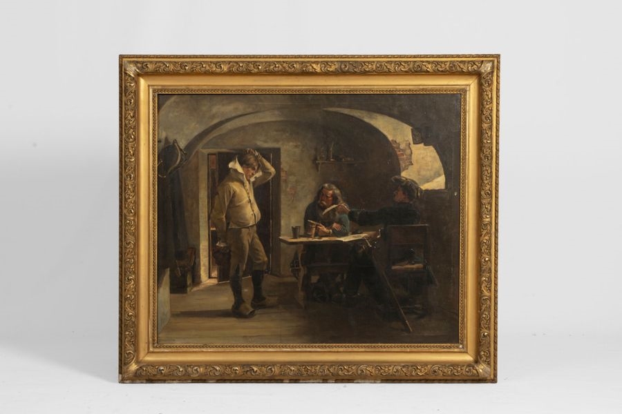 Gustaf Cederstrom | Barinteriör (1885) | MutualArt