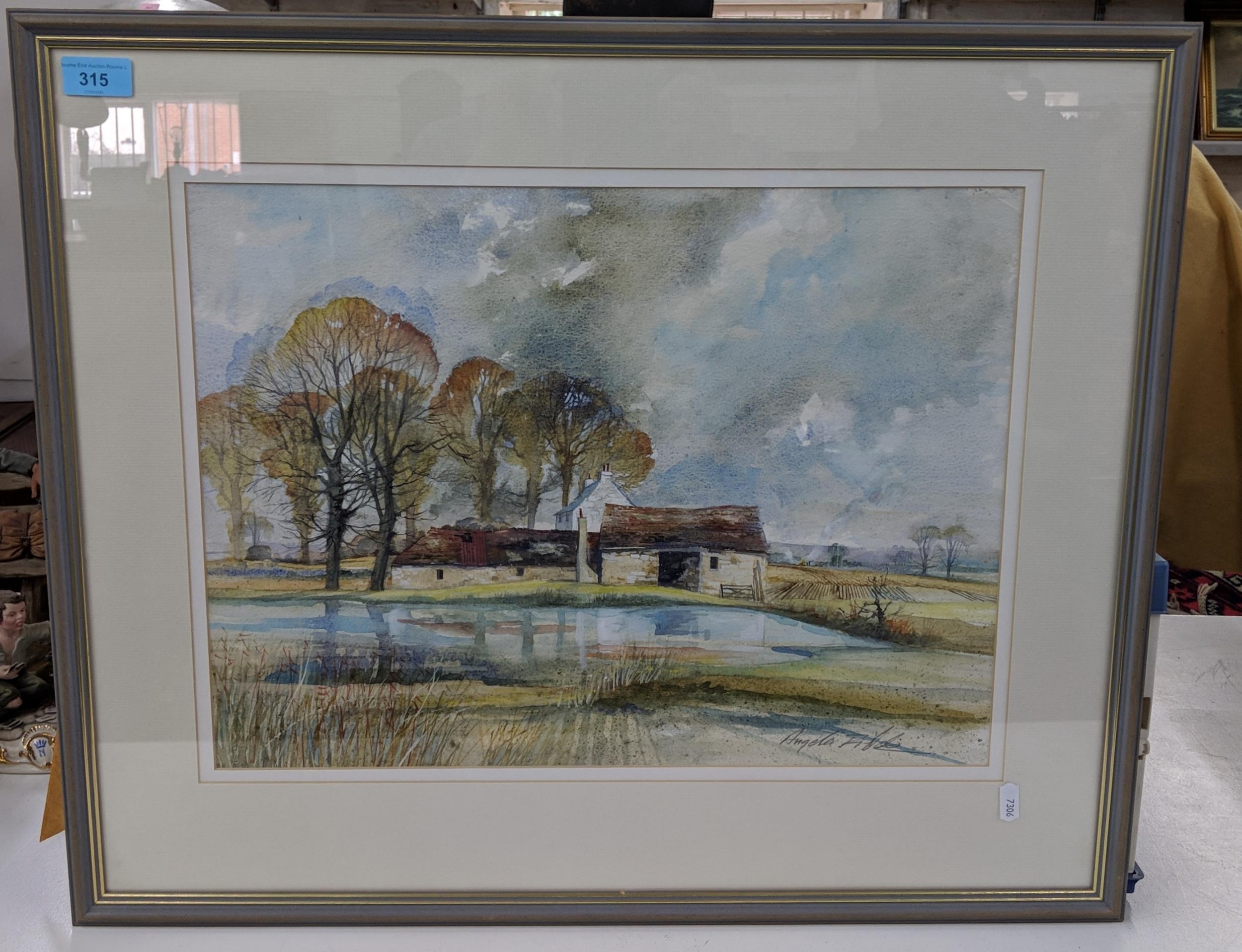 Angela Fielder | A watercolour depicting a farmyard scene in Aylesbury ...