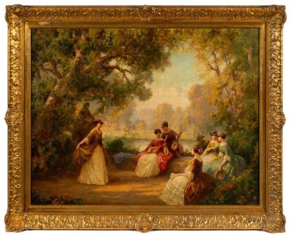 Joseph Tomanek | Garden Scene Painting by Joseph Tomanek | MutualArt
