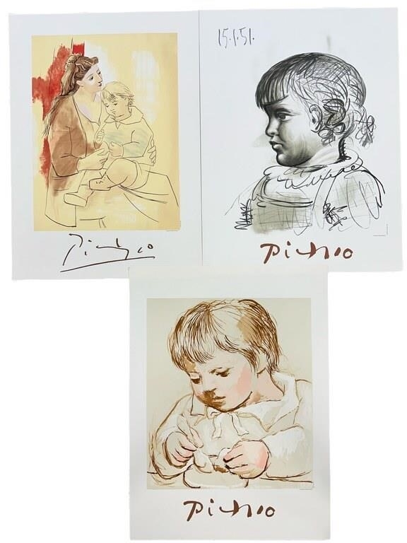 Pablo Picasso | (1)Mother and Child;(2)Portrait of Infant;(3)Enfant ...