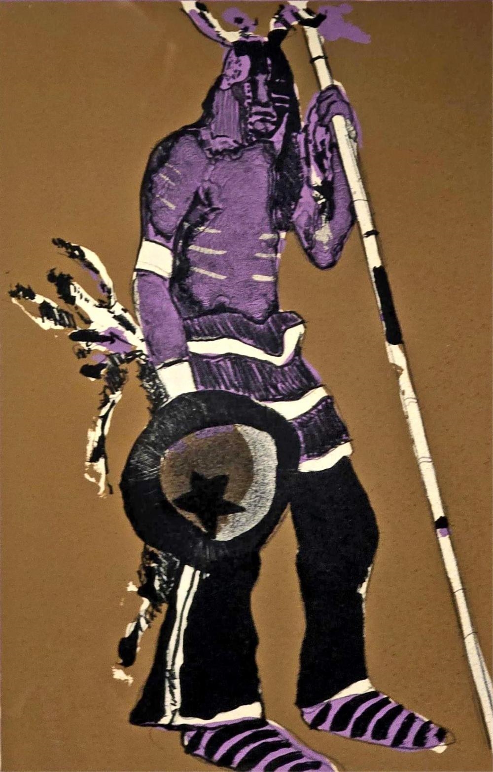 Fritz Scholder | Indian Portrait with Tomahawk (1975) | MutualArt
