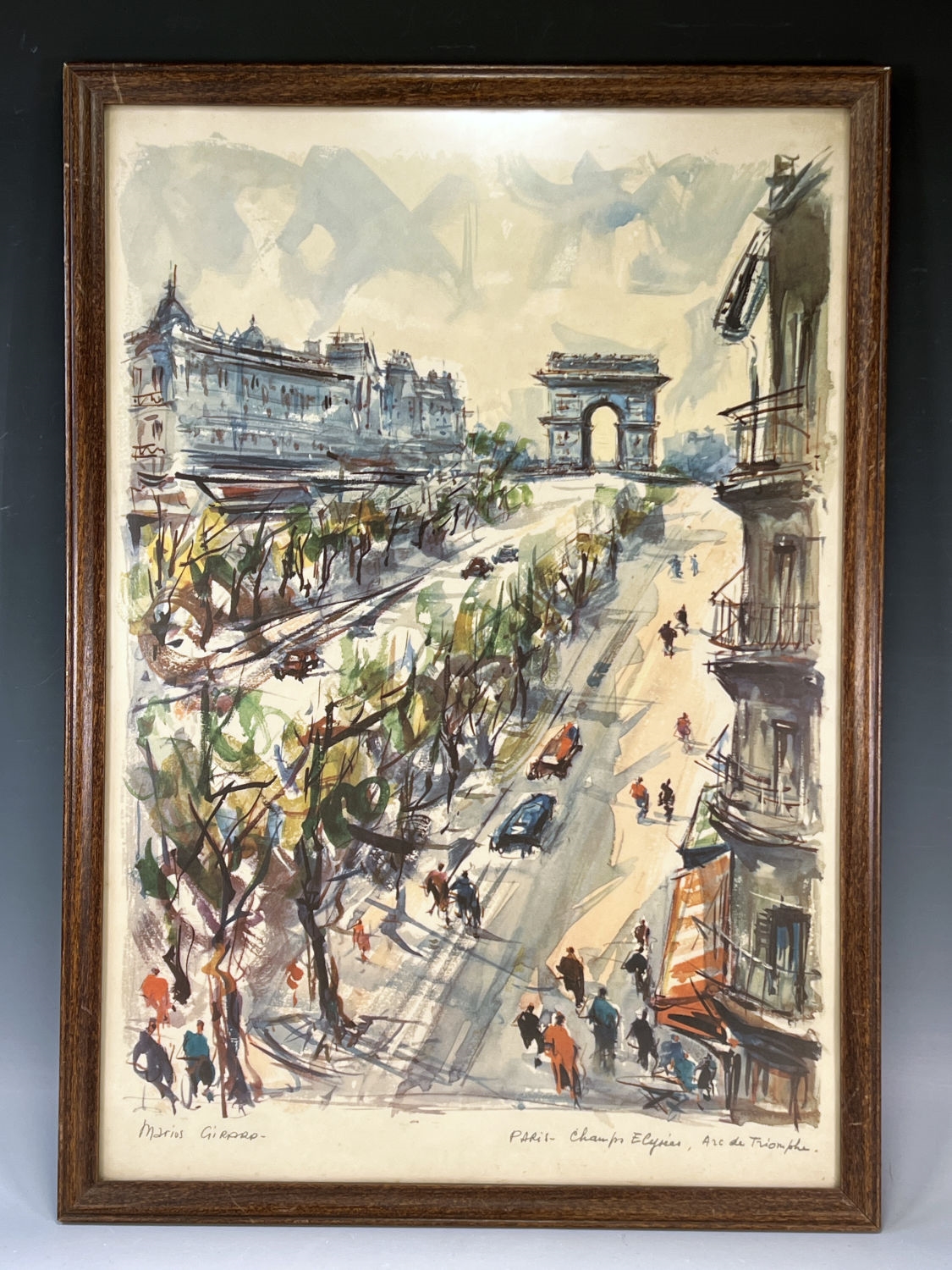 Marius Girard | PARIS WATERCOLOR PRINT MARIUS GIRARD | MutualArt