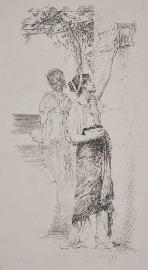 Herbert James Draper | Study of Florrie Bird for The Lament for Icarus ...