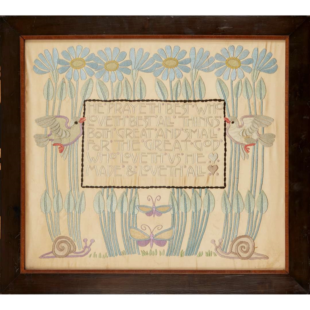Ann MacBeth | GLASGOW SCHOOL EMBROIDERED APPLIQUÉ PANEL, CIRCA 1900 ...