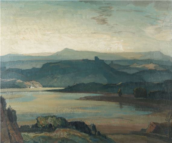 Robin Wallace | Robin Wallace (British 1897-1952). The Lake Mountains ...