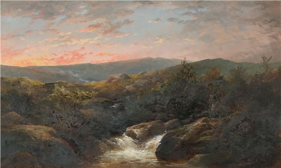 George Henry Jenkins | A moorland stream | MutualArt