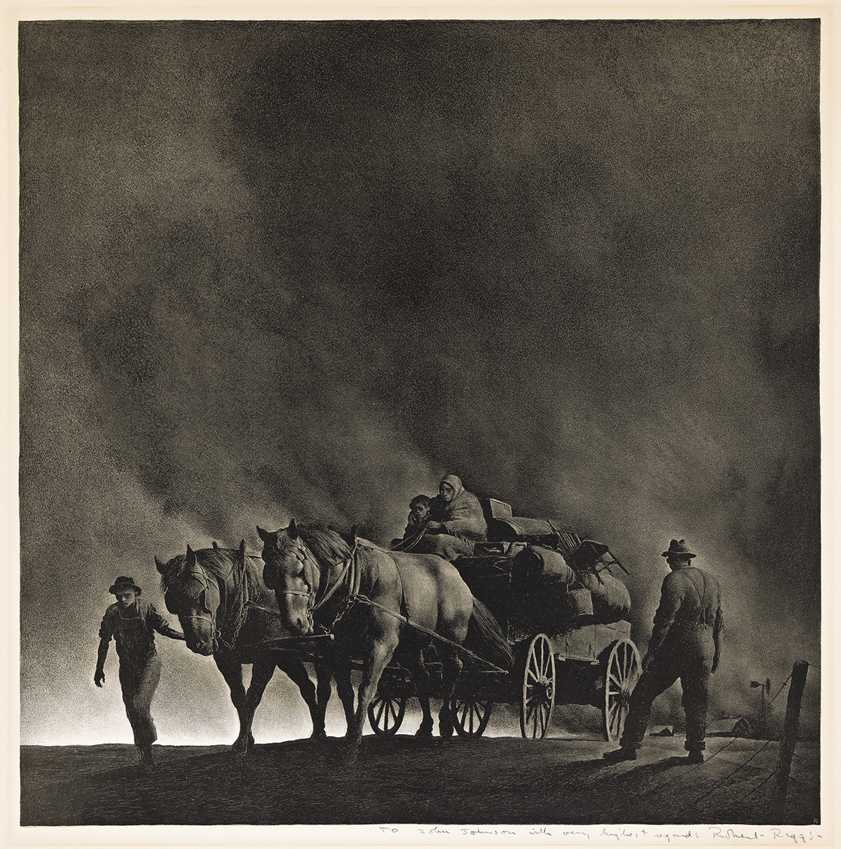 Robert Riggs | Dust Storm. (Circa 1941) | MutualArt