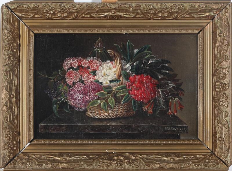 Johan Laurentz Jensen | Still life with flowers on a stone sill (1843 ...