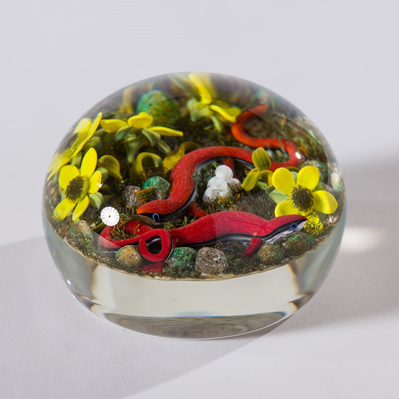 Gordon Appelbe Smith | Two Red Salamanders Paperweight (2003) | MutualArt