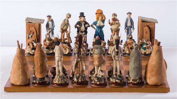 Doug Anderson | Cowboys vs. Indians Chess Set (1985) | MutualArt
