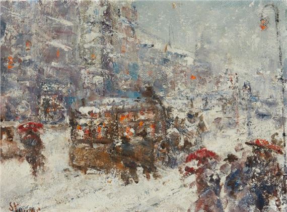 William Steene | Snow scene | MutualArt