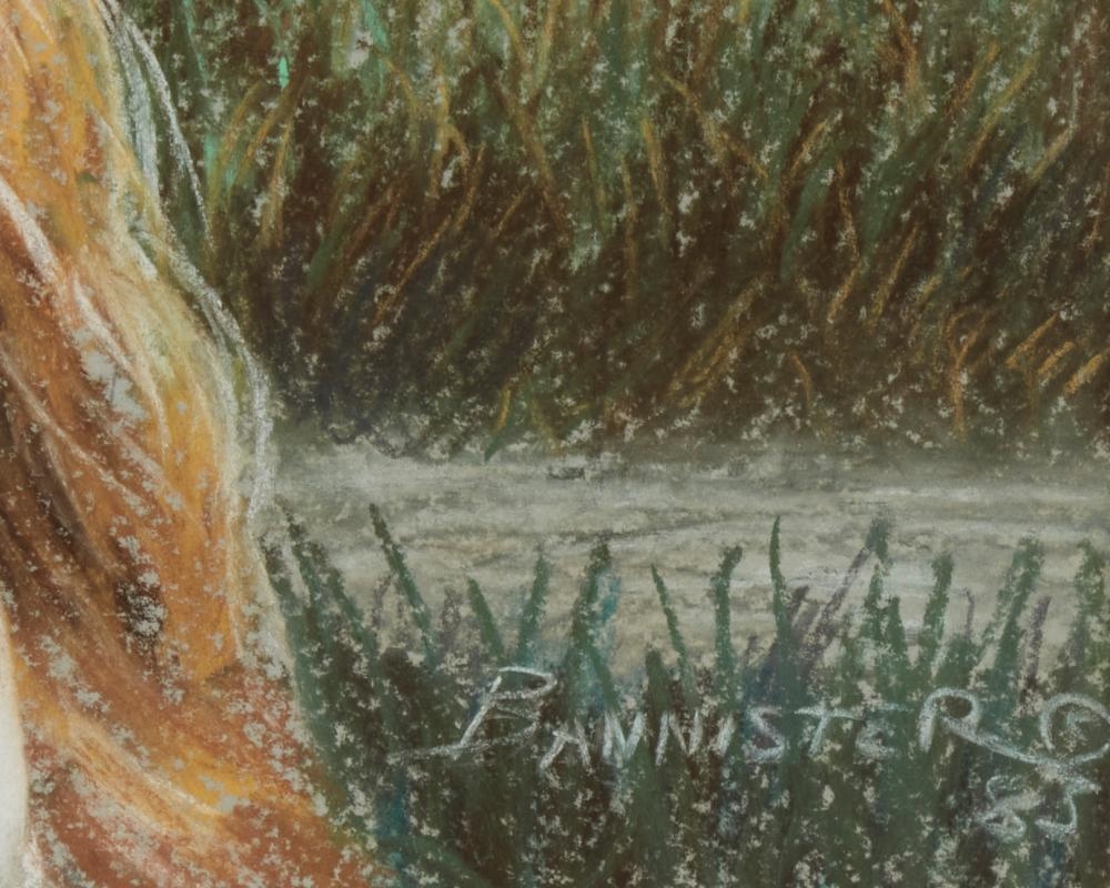 Pati Bannister | Portrait of a girl in a landscape (1983) | MutualArt