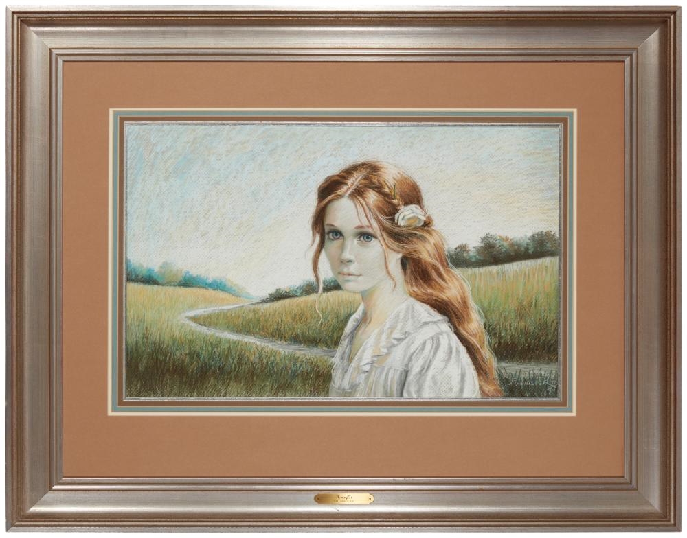 Pati Bannister | Portrait of a girl in a landscape (1983) | MutualArt