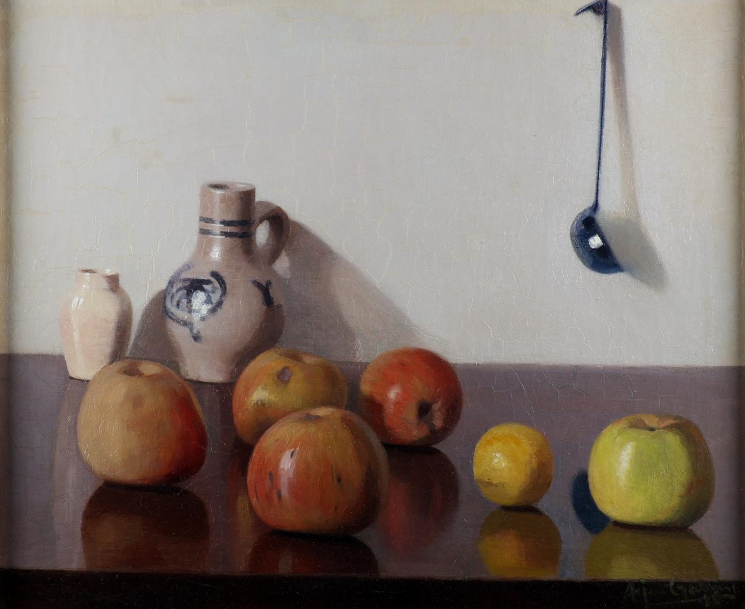 Arjen Galema | Stilleven met fruit en Keulse pot | MutualArt
