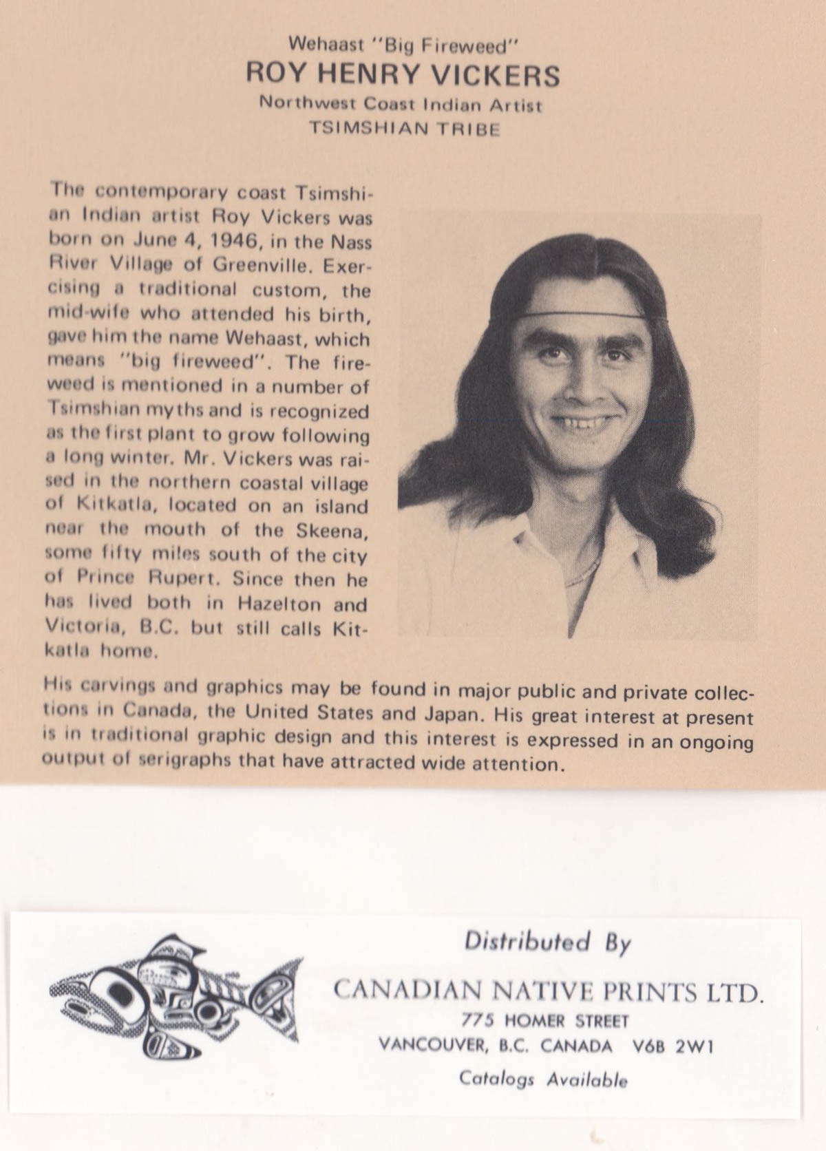 Roy Henry Vickers | Roy Henry Vickers NW Coast Tsimshian (5) Prints ...