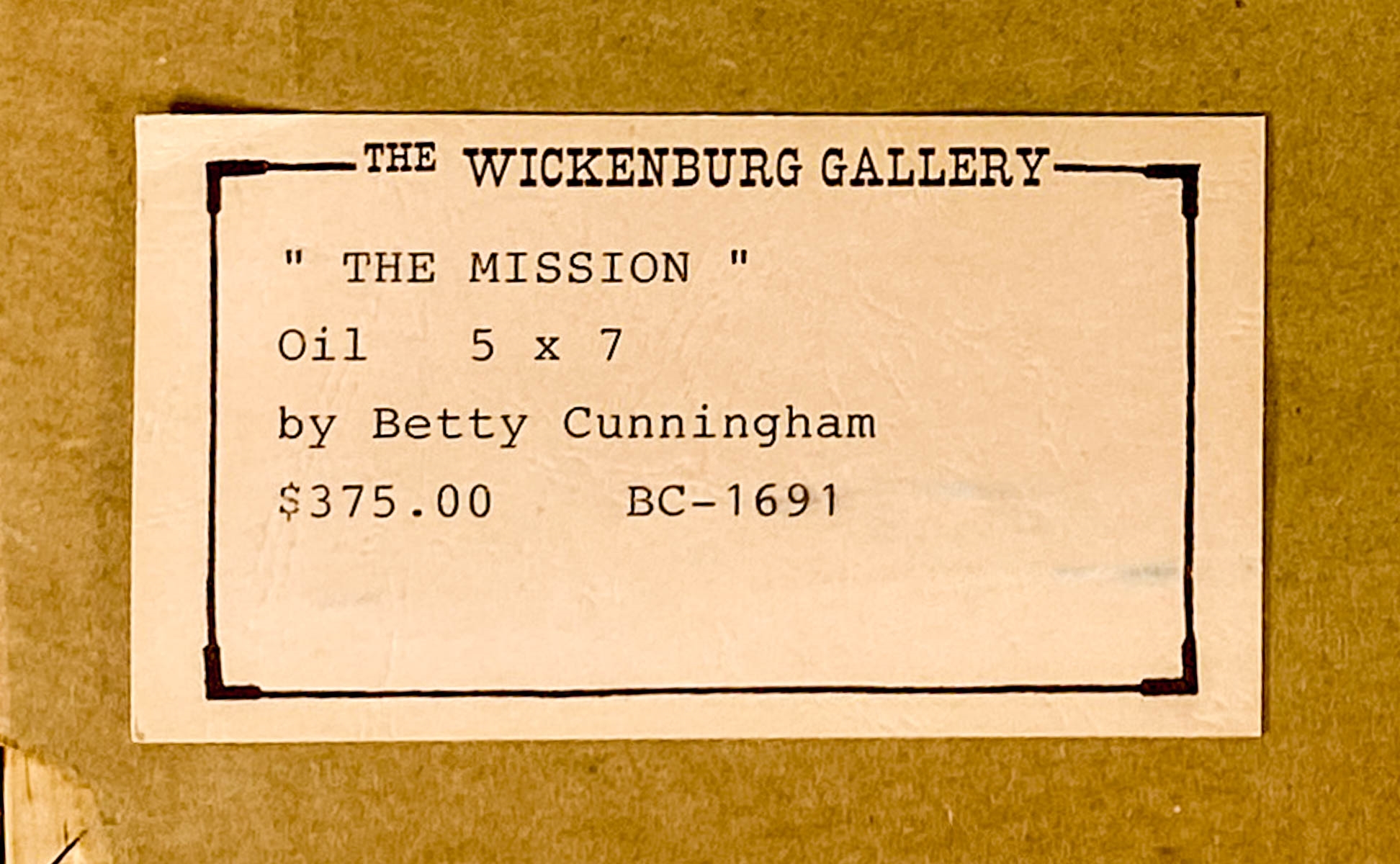 Betty Cunningham | Betty Cunningham Oil Painting [The Mission] | MutualArt