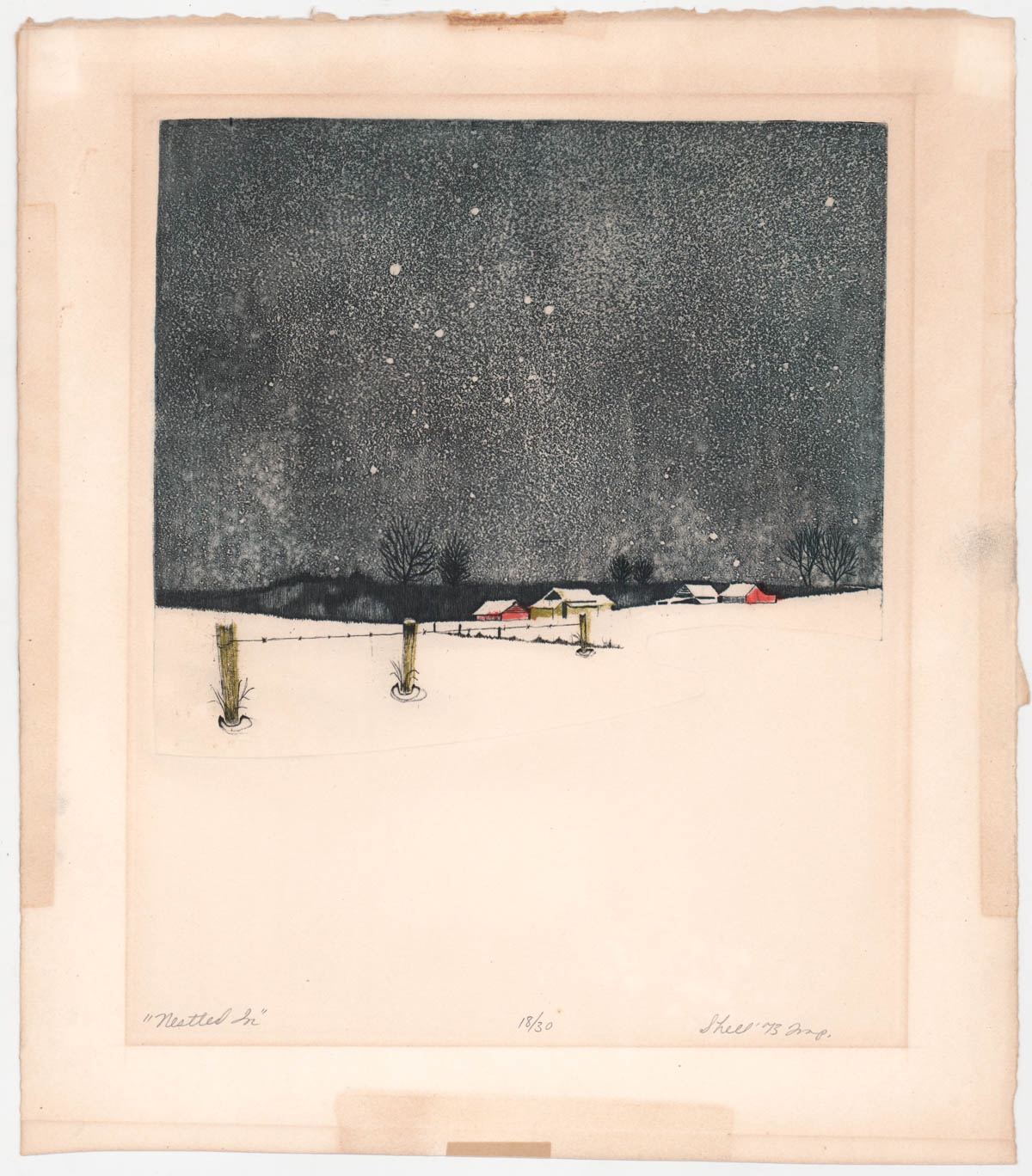 James A. Shell | James A. Shell S/N Etching [Winter Farm] (2014 ...