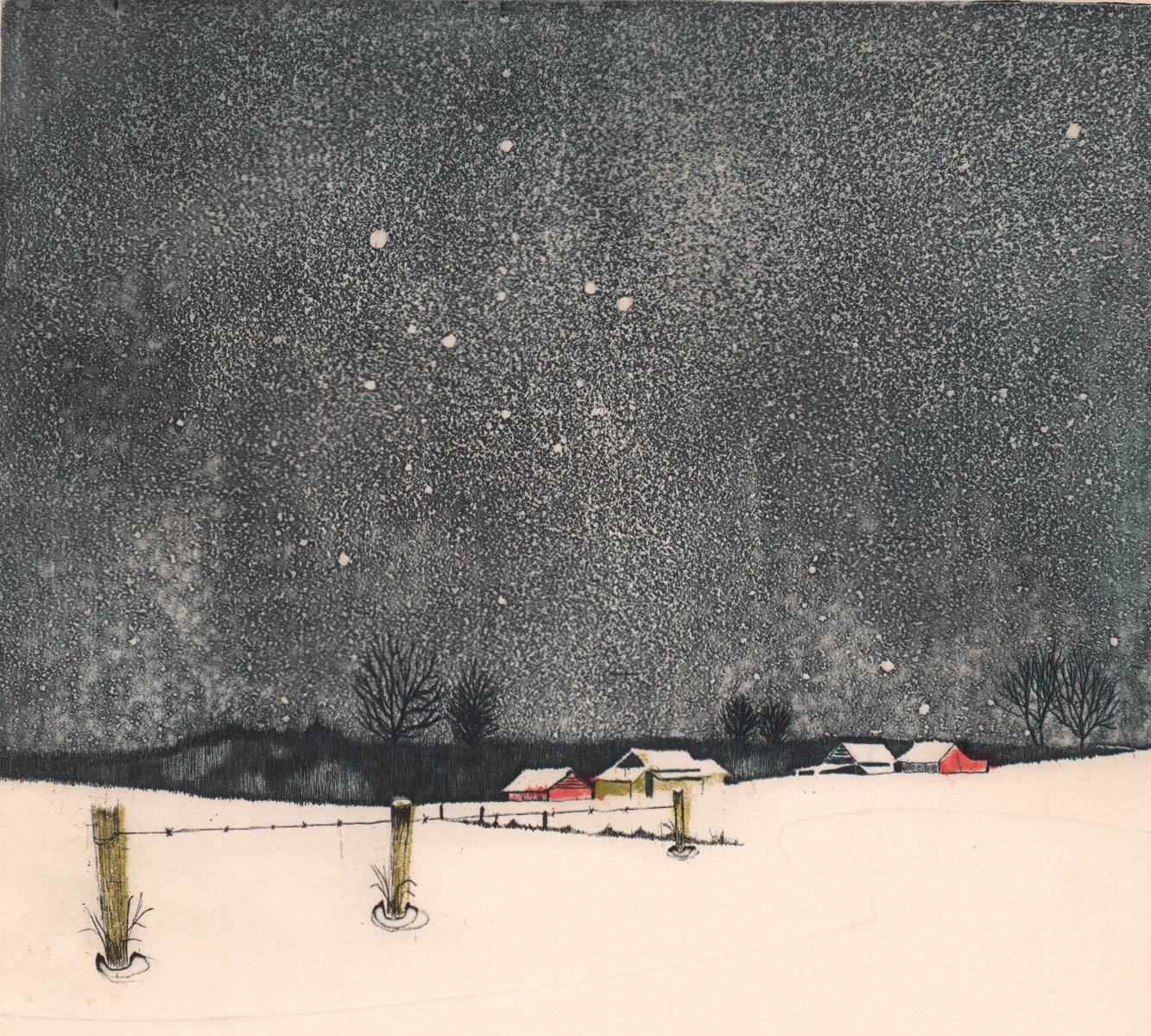 James A. Shell | James A. Shell S/N Etching [Winter Farm] (2014 ...