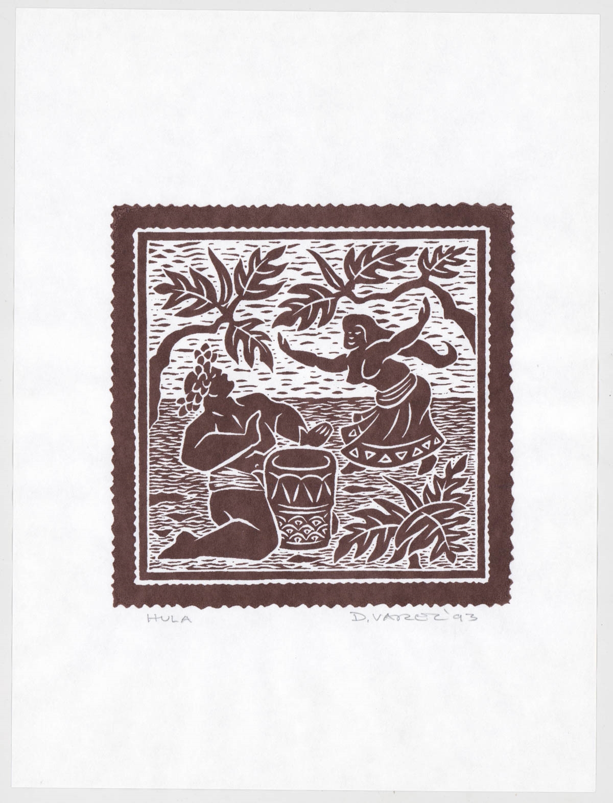 Dietrich Varez | Dietrich Varez Signed Woodcut [Hawaii Hulu] (1893 ...