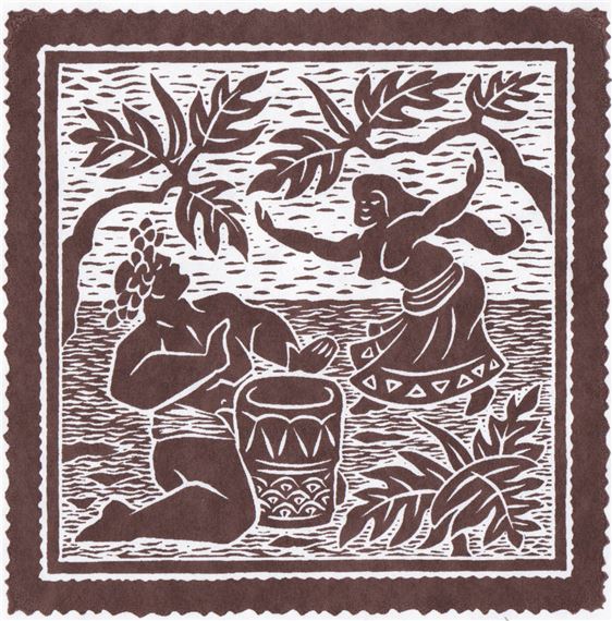 Dietrich Varez | Dietrich Varez Signed Woodcut [Hawaii Hulu] (1893 ...