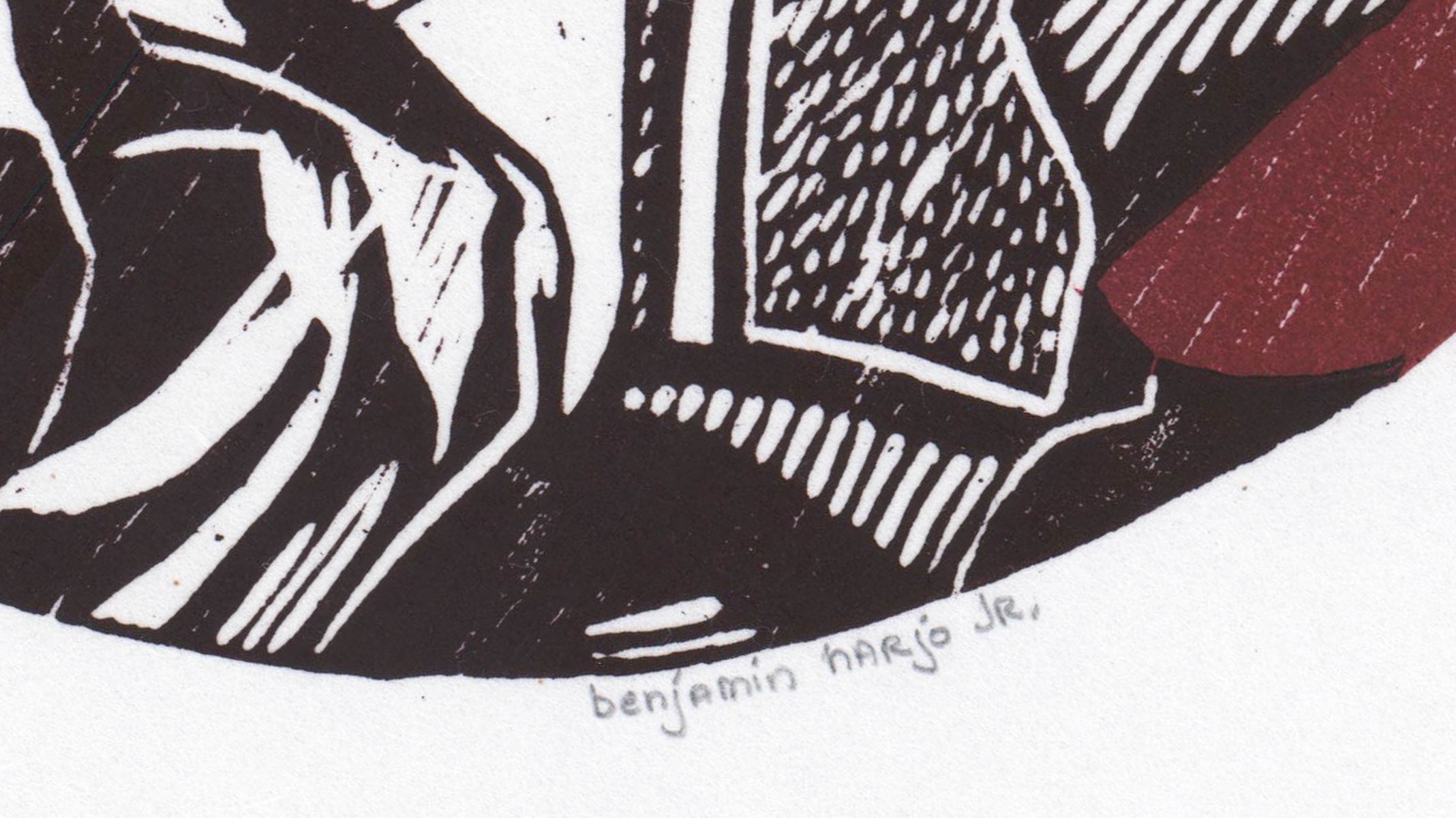 Benjamin Harjo Jr. | Benjamin Harjo Jr. Woodcut S/N [Native Art ...