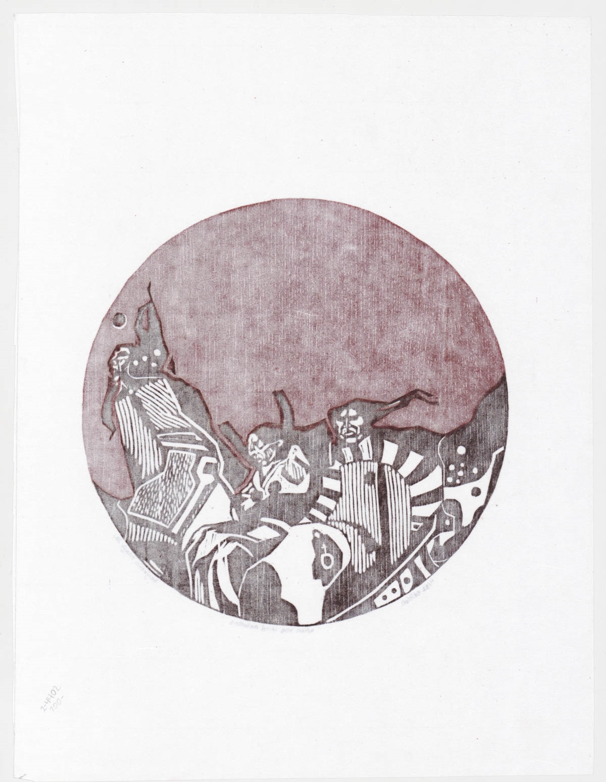 Benjamin Harjo Jr. | Benjamin Harjo Jr. Woodcut S/N [Native Art ...