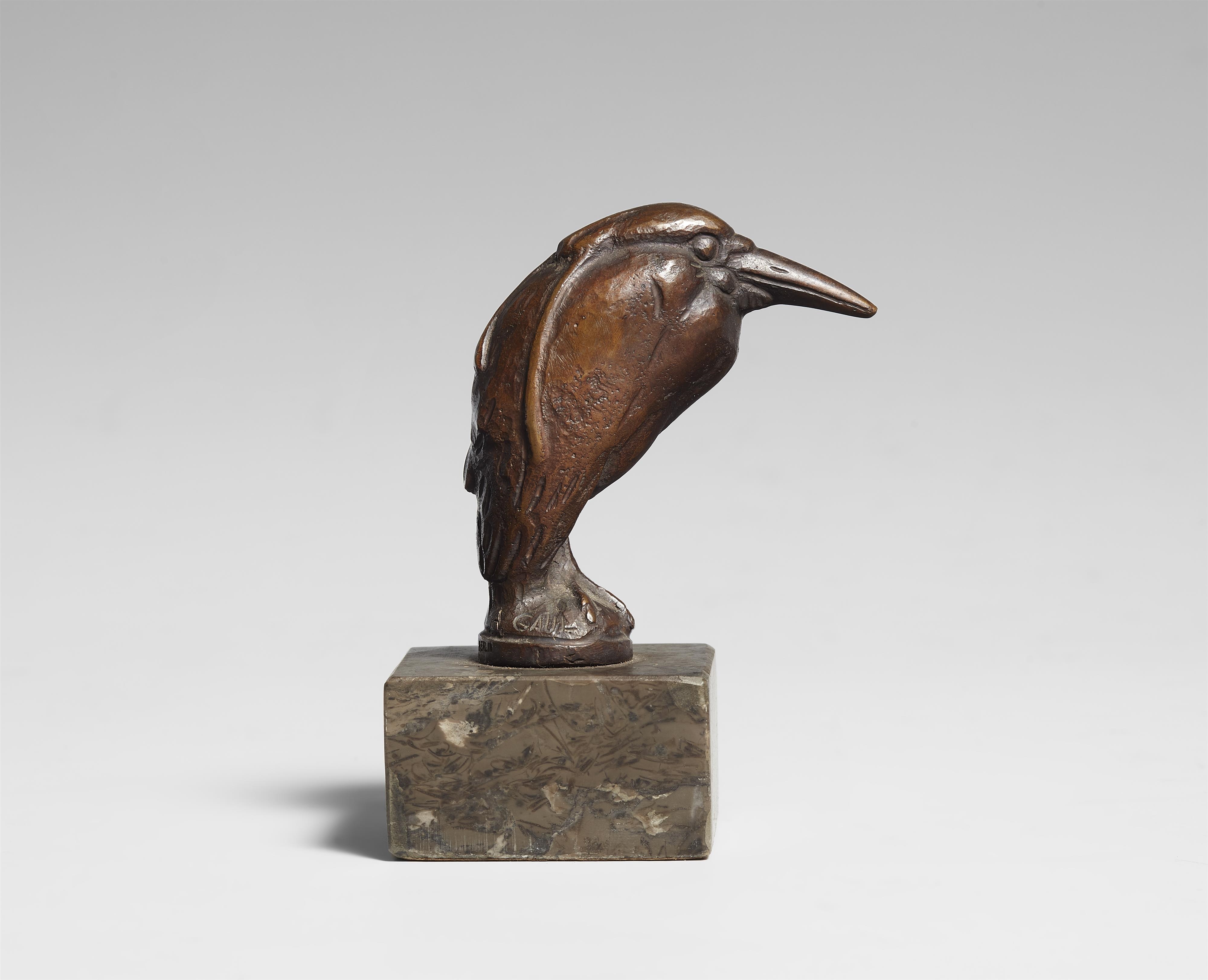 August Gaul | August Gaul Heron fob seal (Perching black crowned night ...