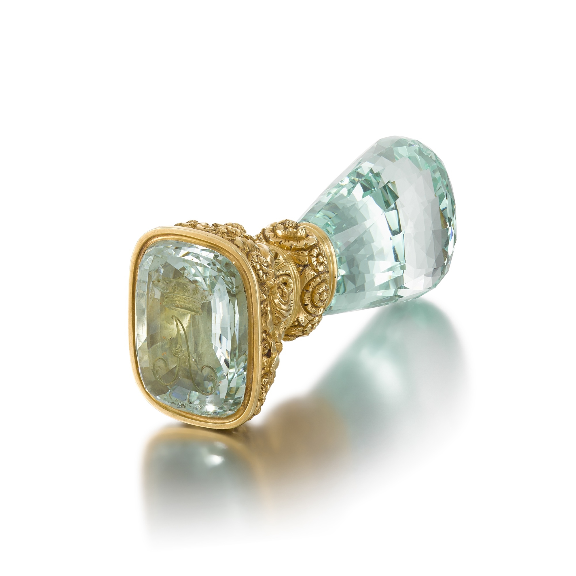 Hunt & Roskell | A gold-mounted aquamarine desk seal, Hunt & Roskell ...