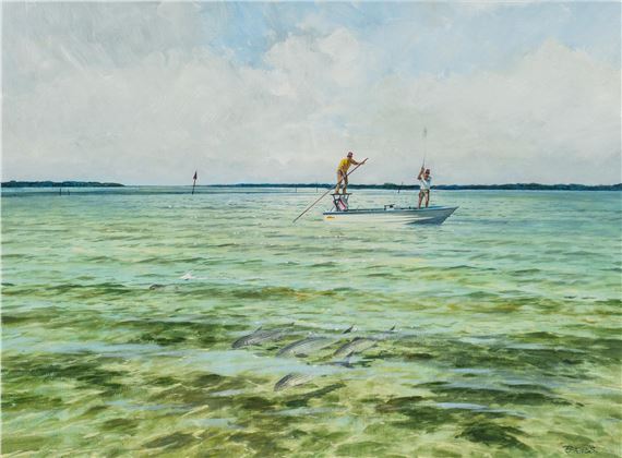Al Barnes | Bay Fishing Scene | MutualArt