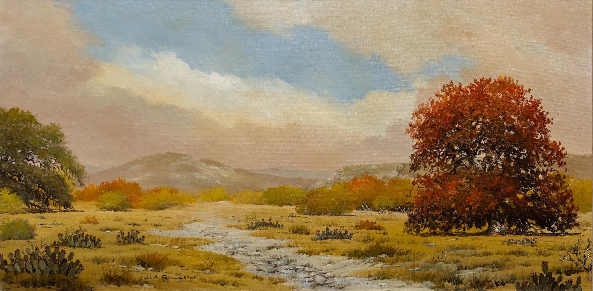 W.A. Slaughter | Texas Autumn Landscape | MutualArt